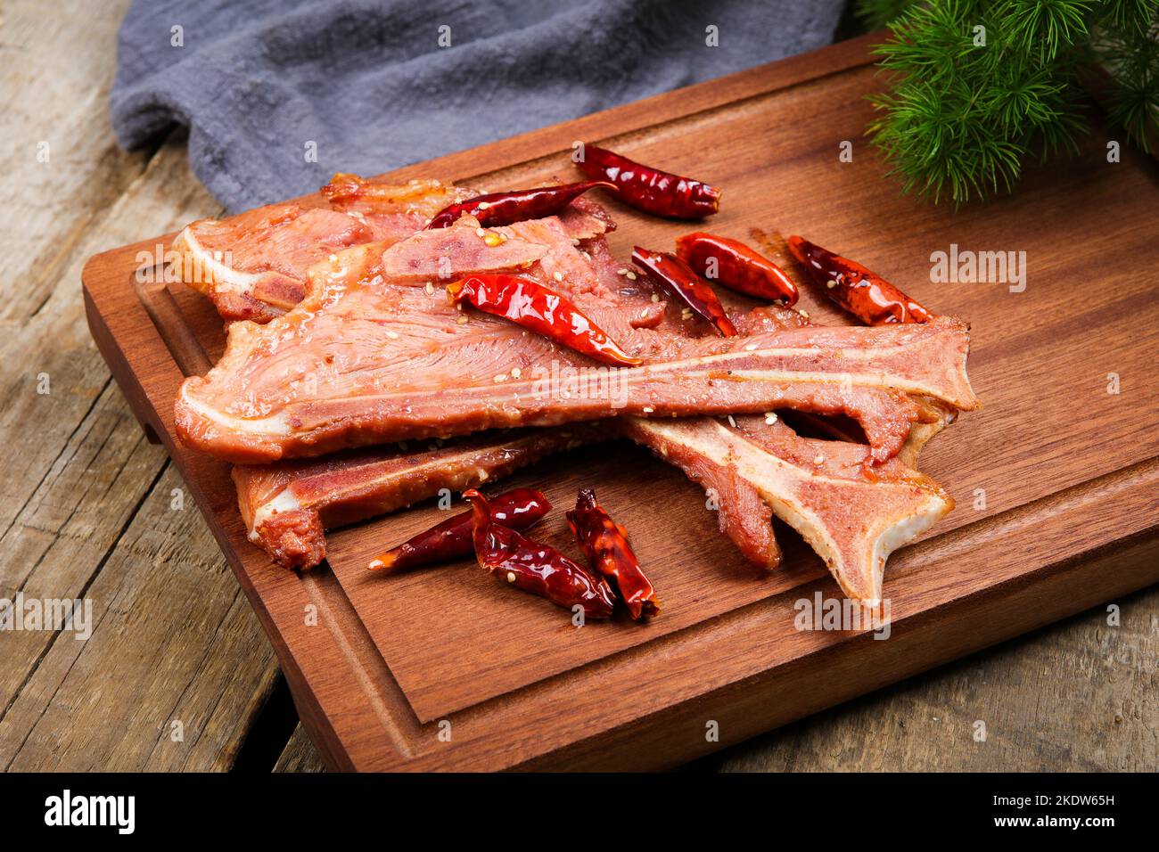 Fried the fan bone Stock Photo - Alamy