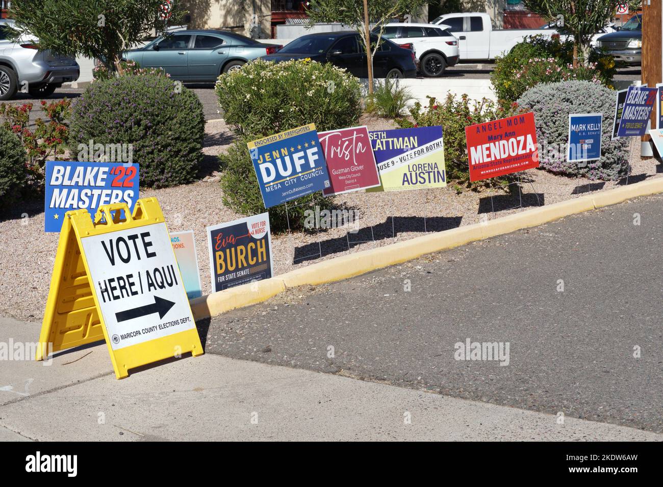 Voting sign in Maricopa County, Arizona, USA. November 8, 2022 Stock ...