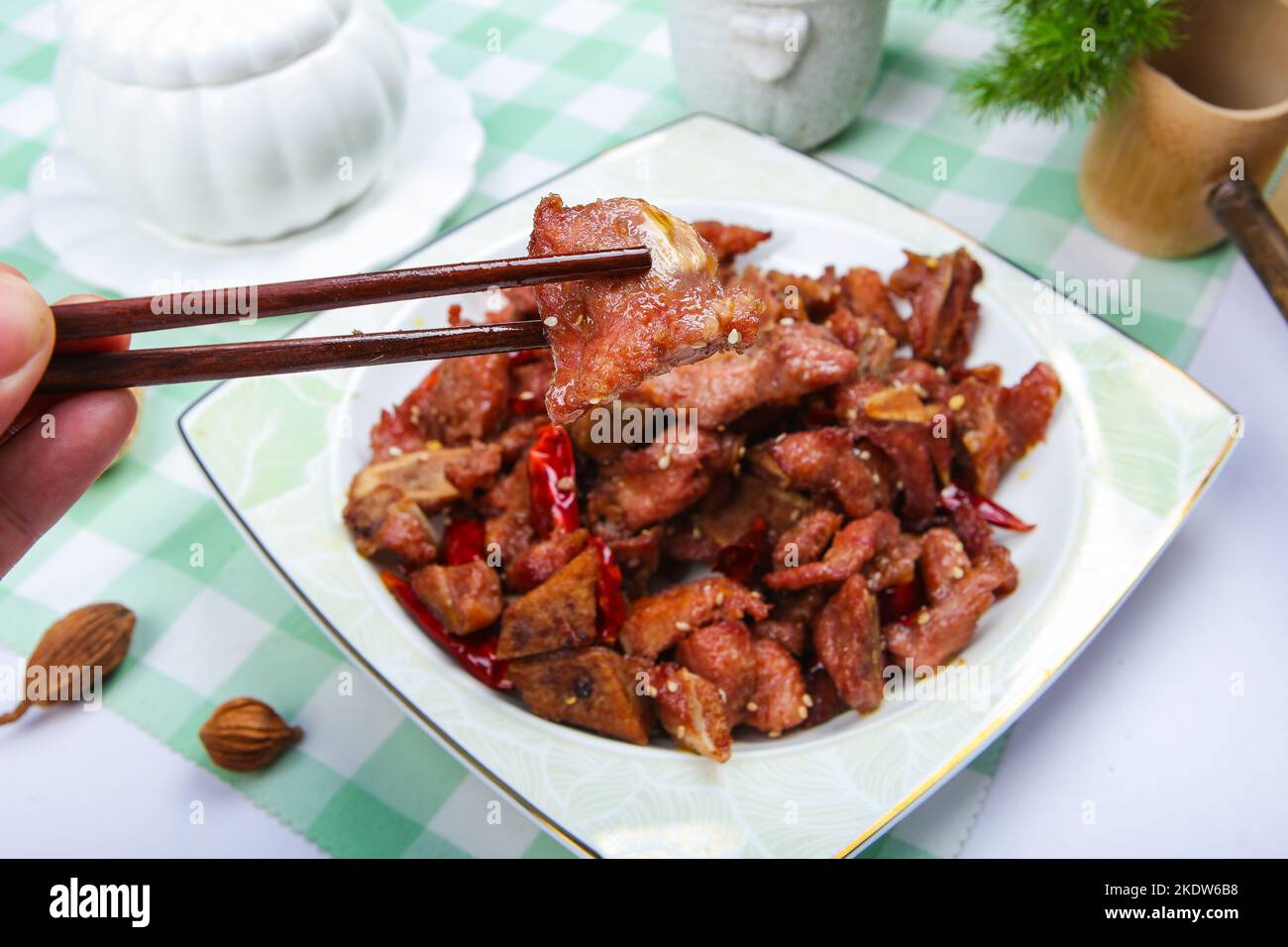 Fried pork chops grain Stock Photo - Alamy