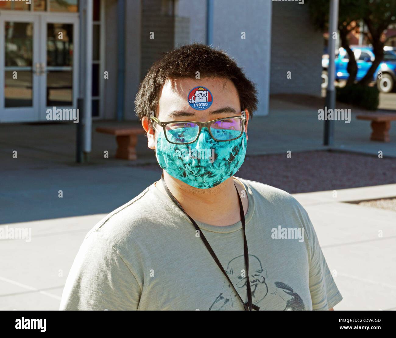 Voter with an I Voted sticker in Maricopa County, Arizona, USA ...