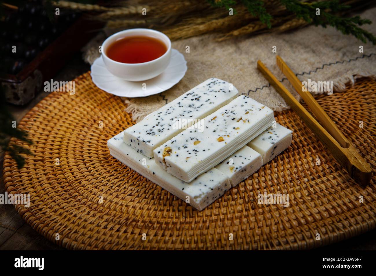 Sweetened rice flour cake hi-res stock photography and images - Alamy