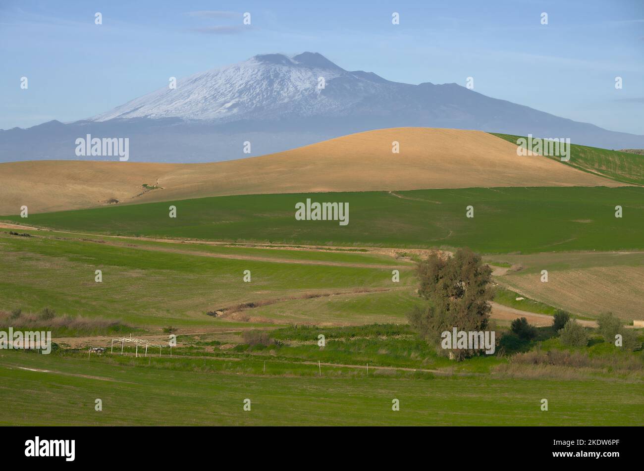 Mount Etna and Sicily farm land, Italy (2 Stock Photo - Alamy