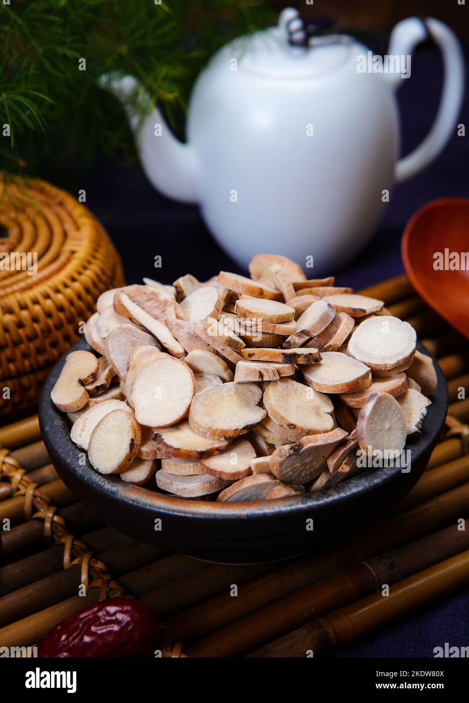 Traditional Chinese medicine radix paeoniae alba Stock Photo - Alamy