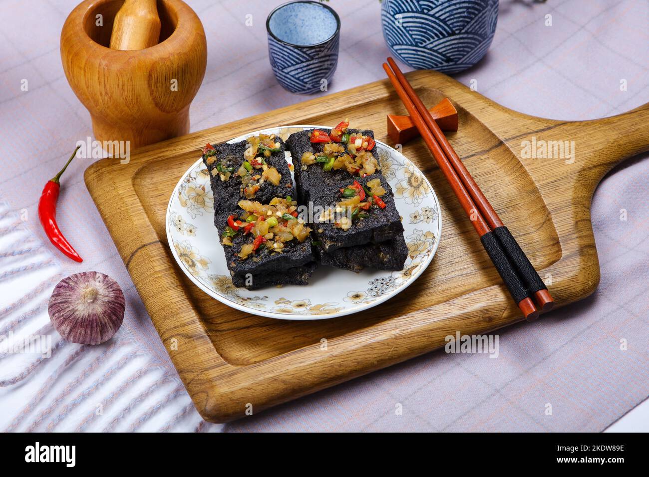 A plate of stinky tofu Stock Photo - Alamy