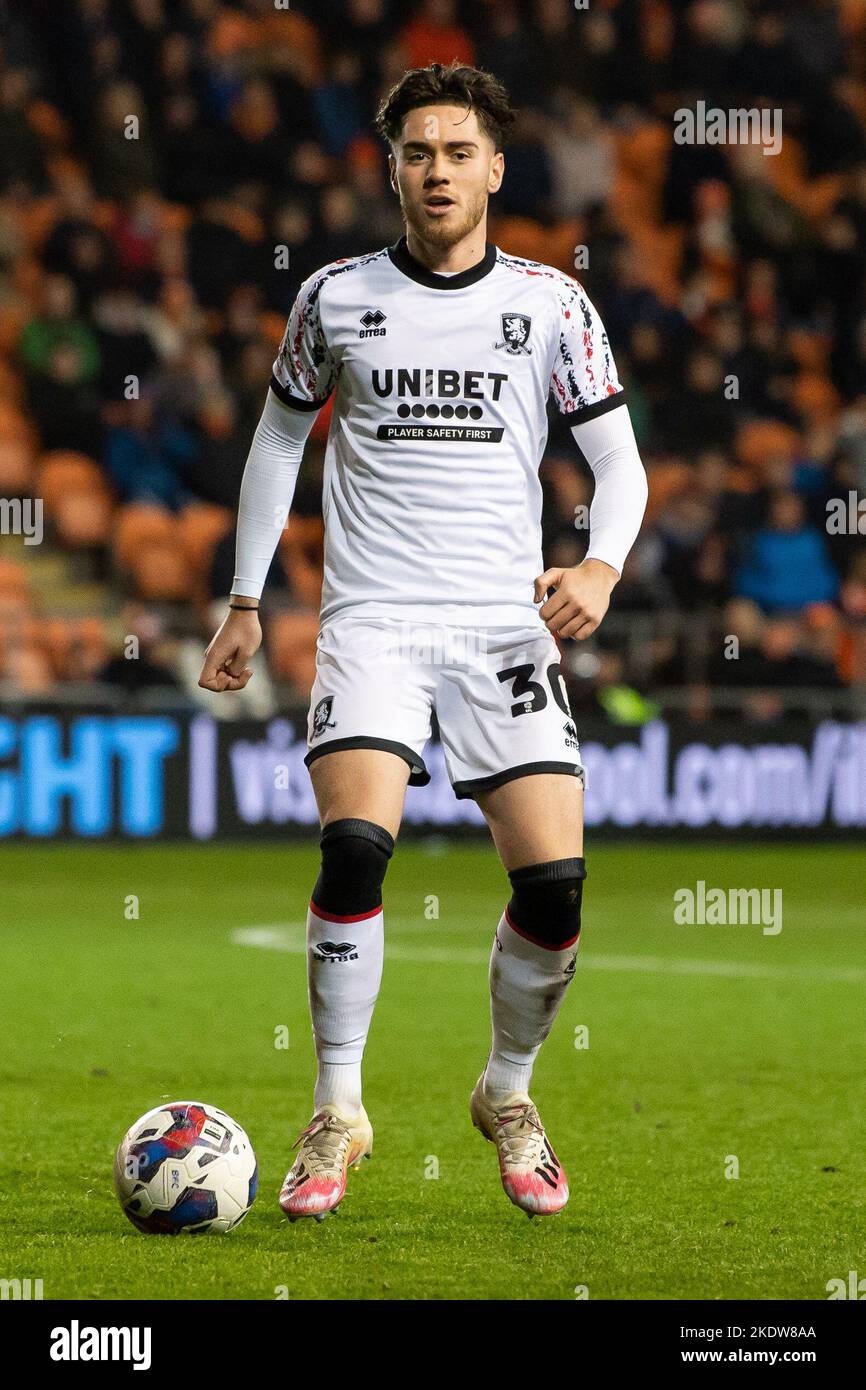 Hayden Hackney #30 of Middlesbrough during the Sky Bet Championship ...