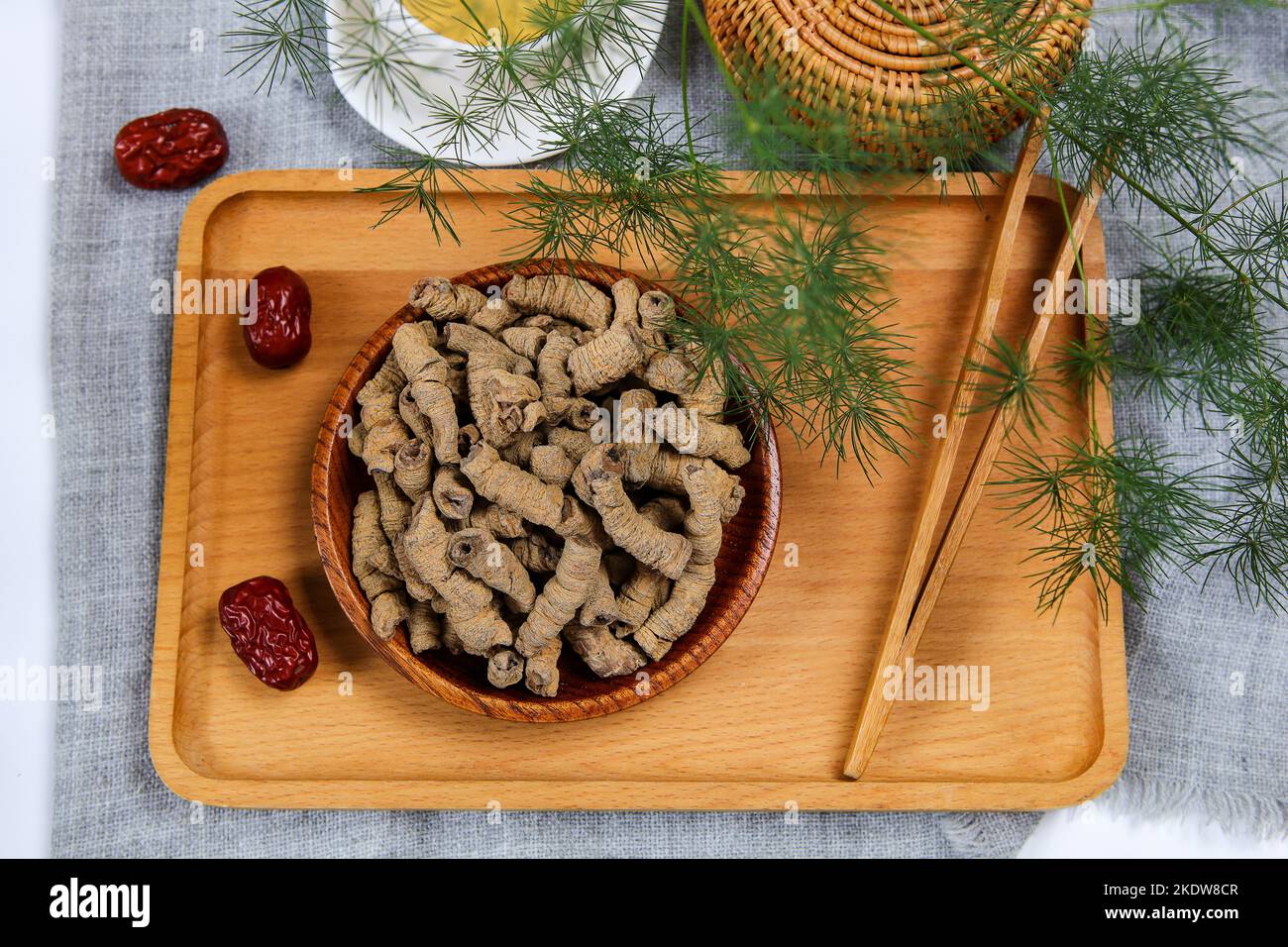 Chinese herbal medicine medicinal indianmulberry root Stock Photo - Alamy