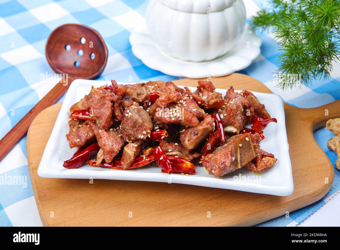 Fried pork chops grain Stock Photo - Alamy