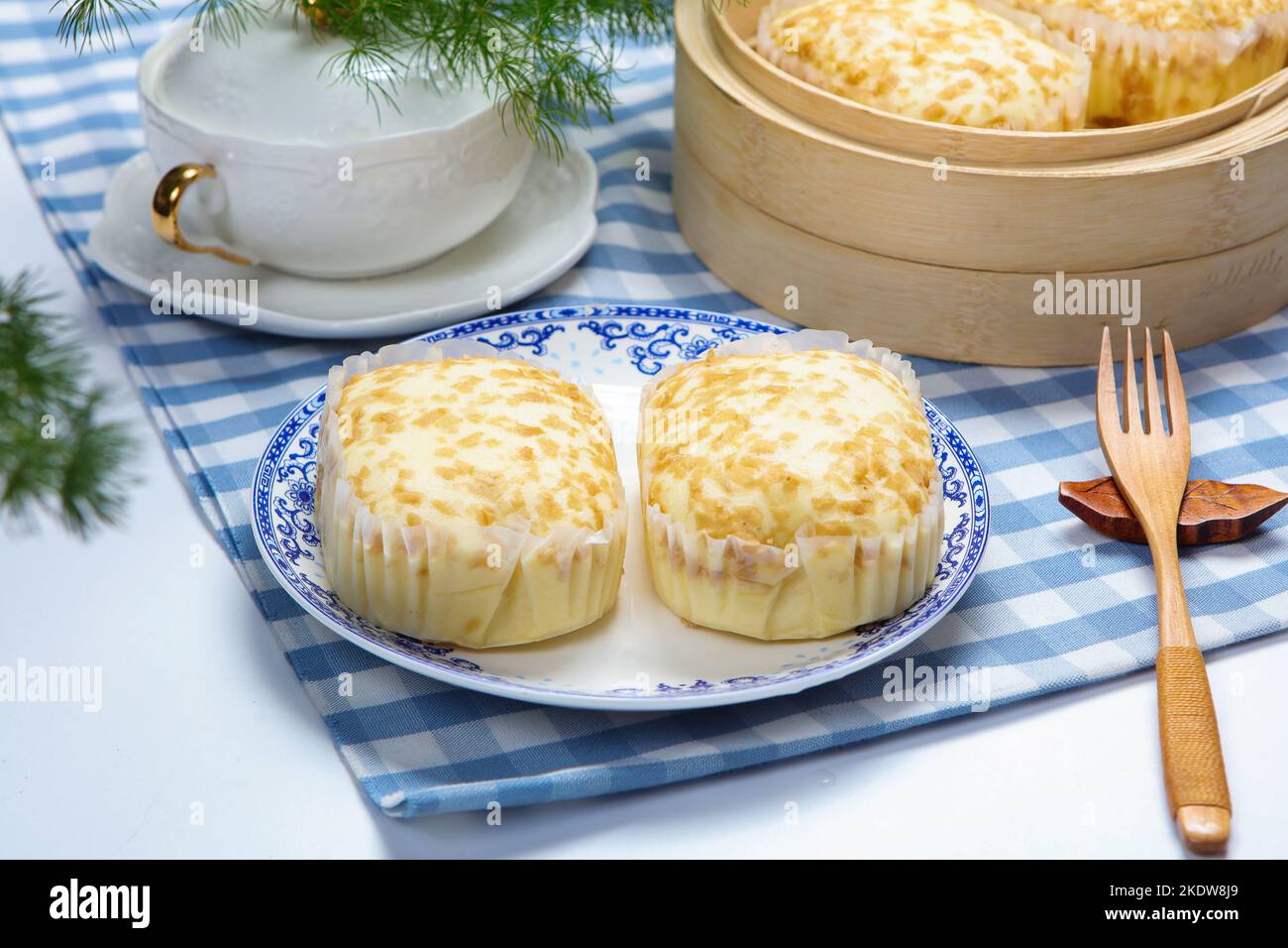 Delicious steamed cake Stock Photo - Alamy