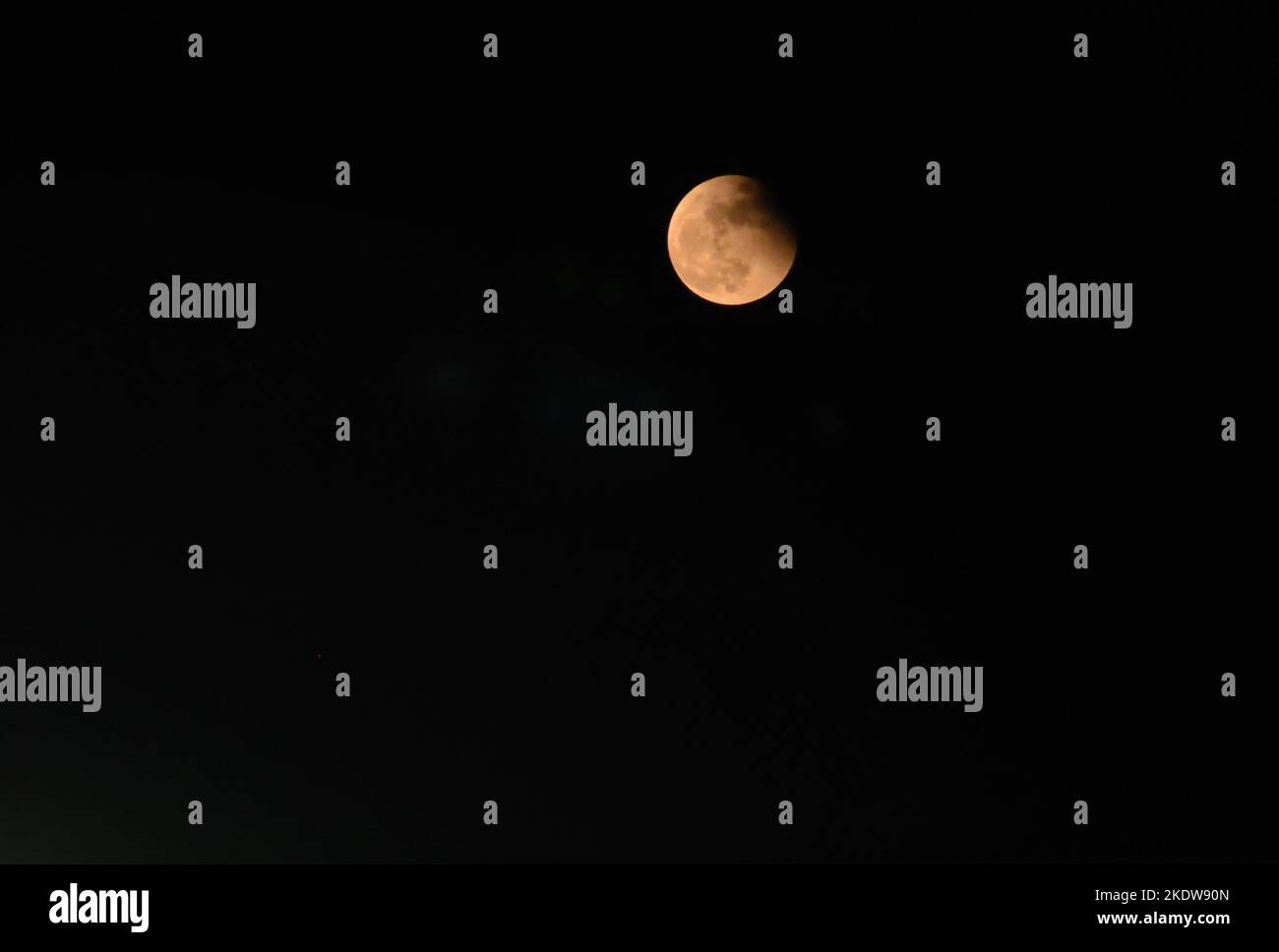 8th Nov, 2022, Kolkata, India: Partial lunar eclipse observed on the ...