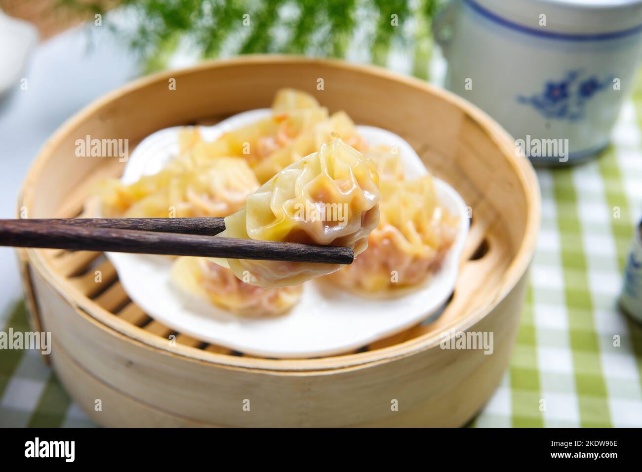 Steamed dumpling with corn Stock Photo - Alamy