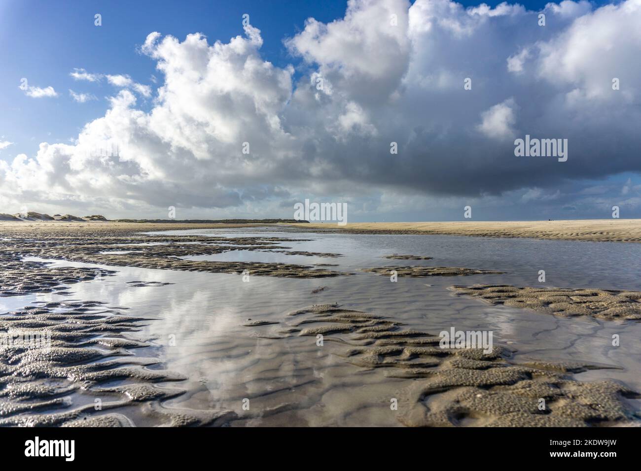 North Sea, Spiekeroog Island, autumn, east of the island, Wadden Sea at ...