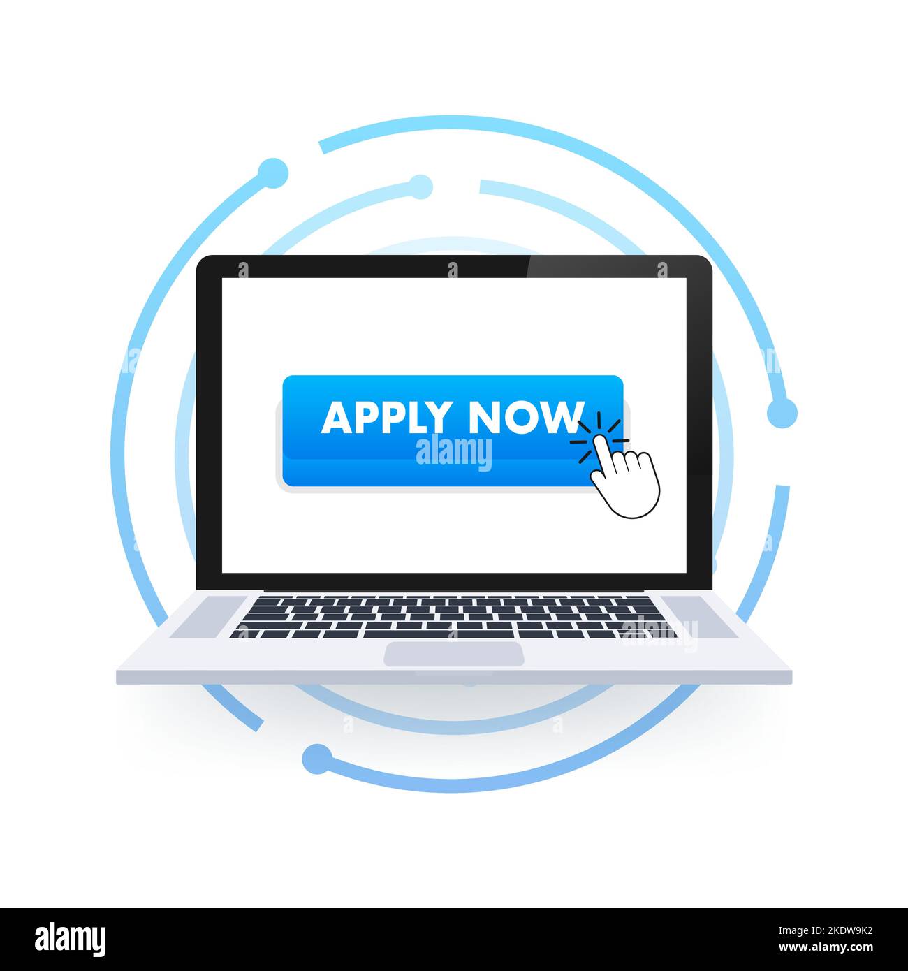 Apply now. Web banner. Arrow, cursor icon. Arrow vector icon. Hand click. Vector stock ...