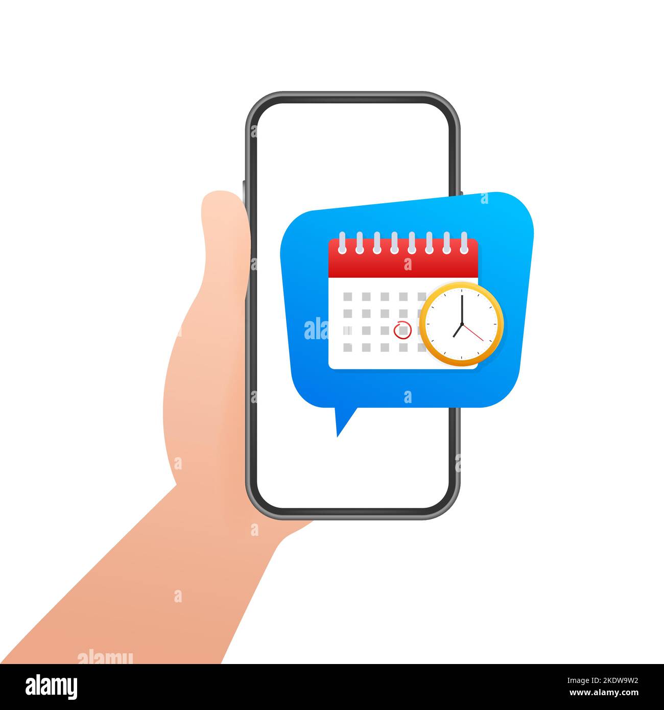 Calendar and clock icon. Wall calendar. Important, schedule ...