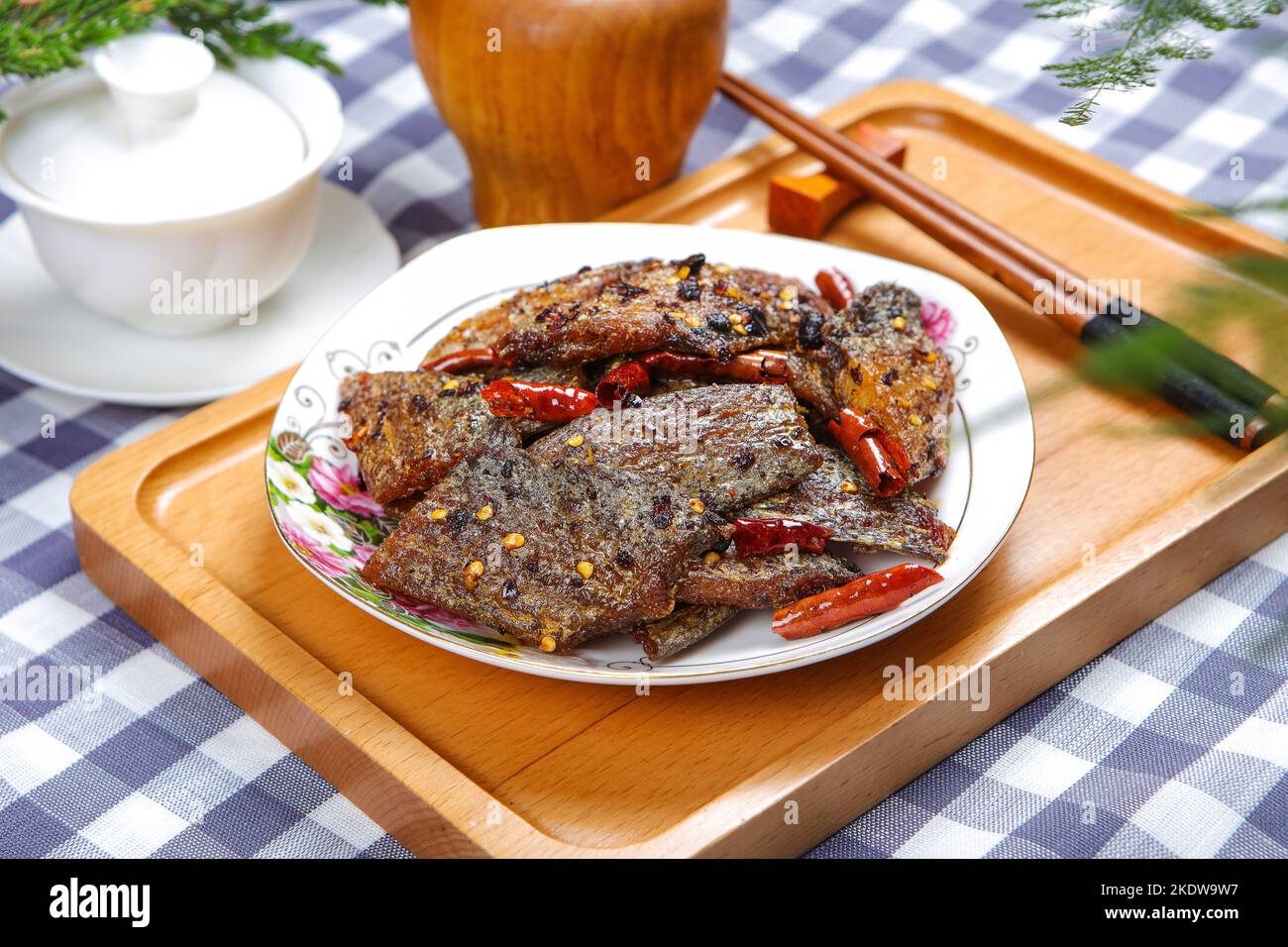 A plate of Fried hairtail Stock Photo - Alamy