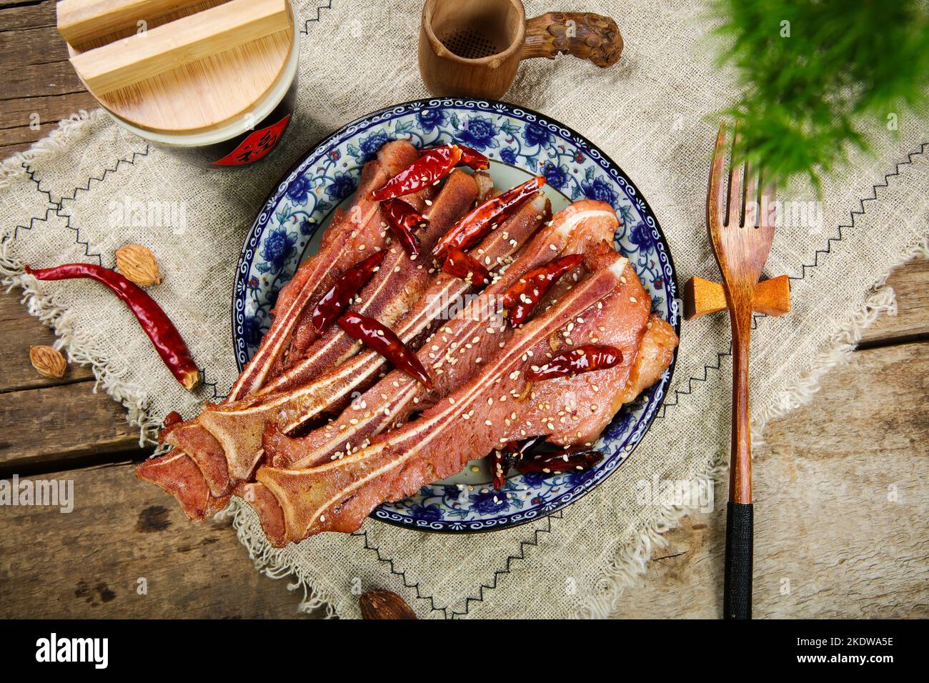 Fried the fan bone Stock Photo - Alamy