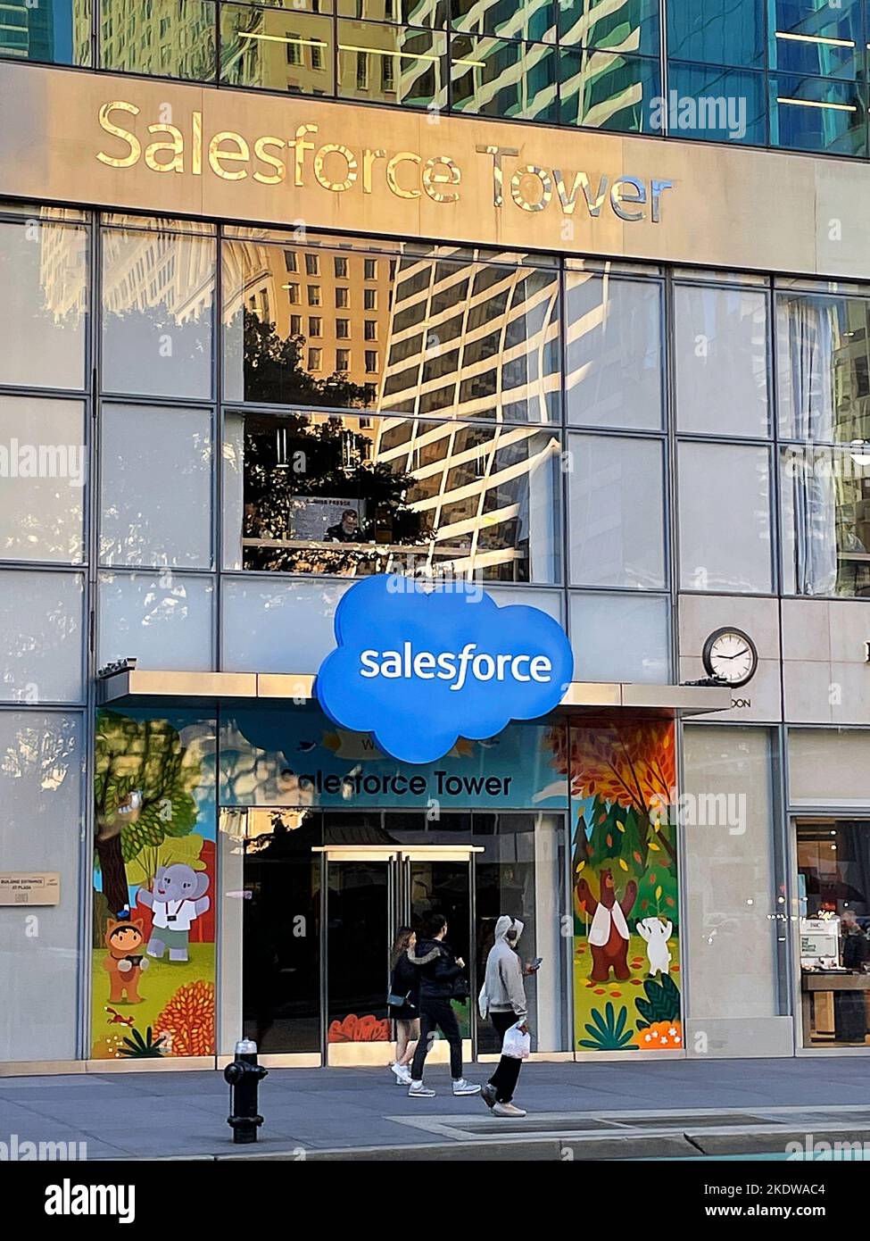 Salesforce Tower entrance at 3 Bryant Park, on Sixth Avenue in New York ...