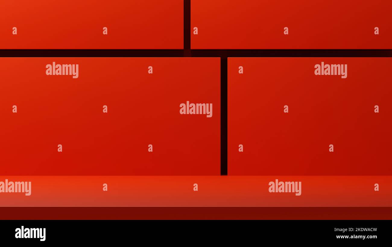 Red platform step shelf podium for product display and awards ceremony ...