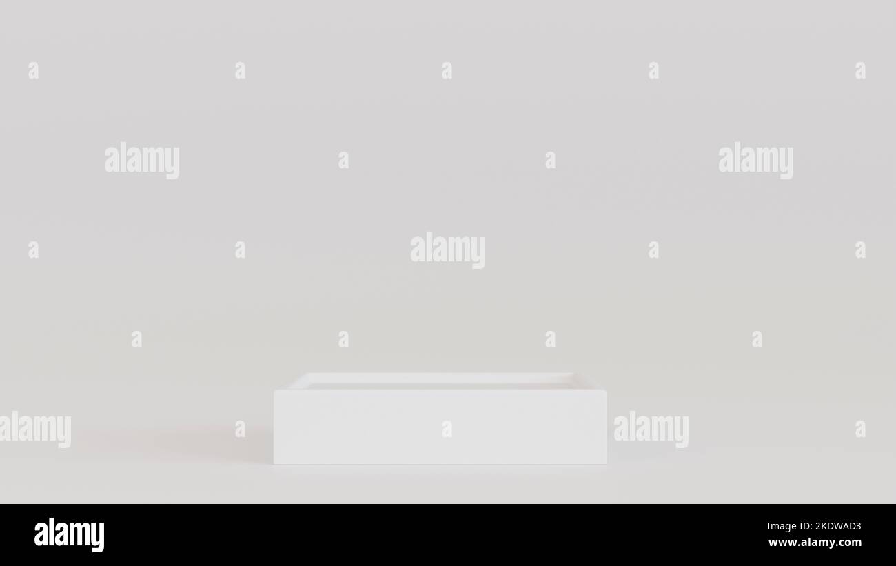 White stage podium display for award ceremony on white background for ...