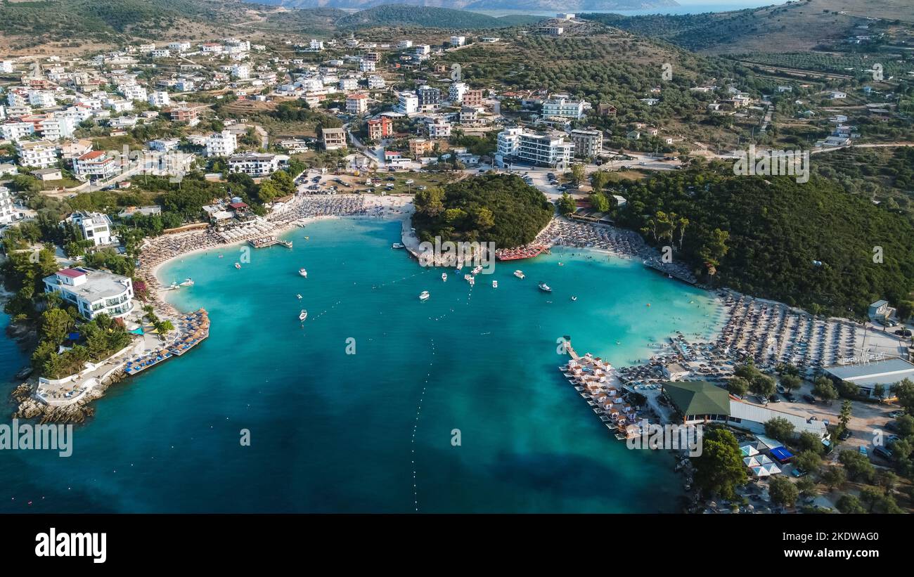 Ksamil Beach - Albania [Drone] Stock Photo - Alamy