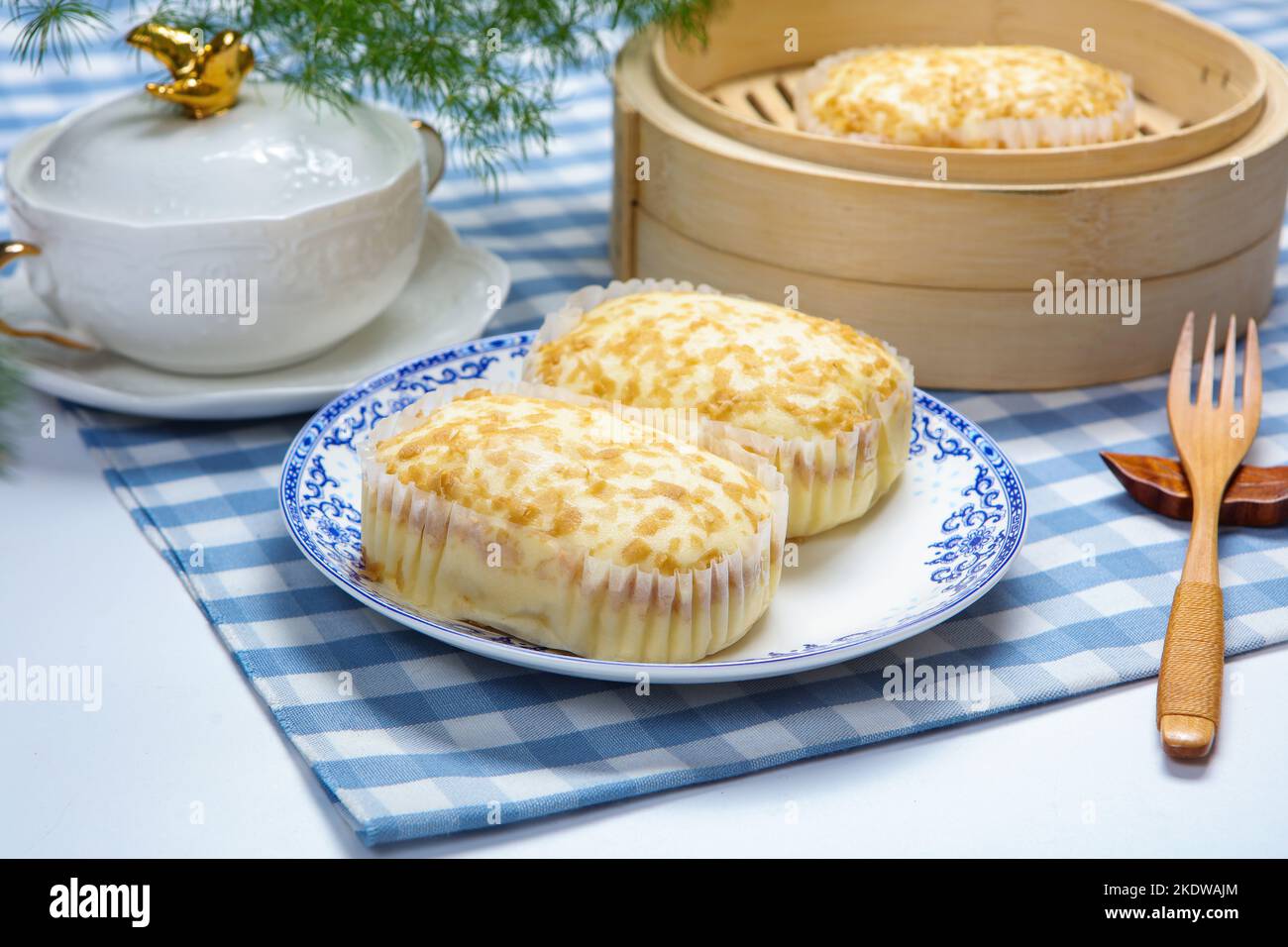 Delicious steamed cake Stock Photo - Alamy
