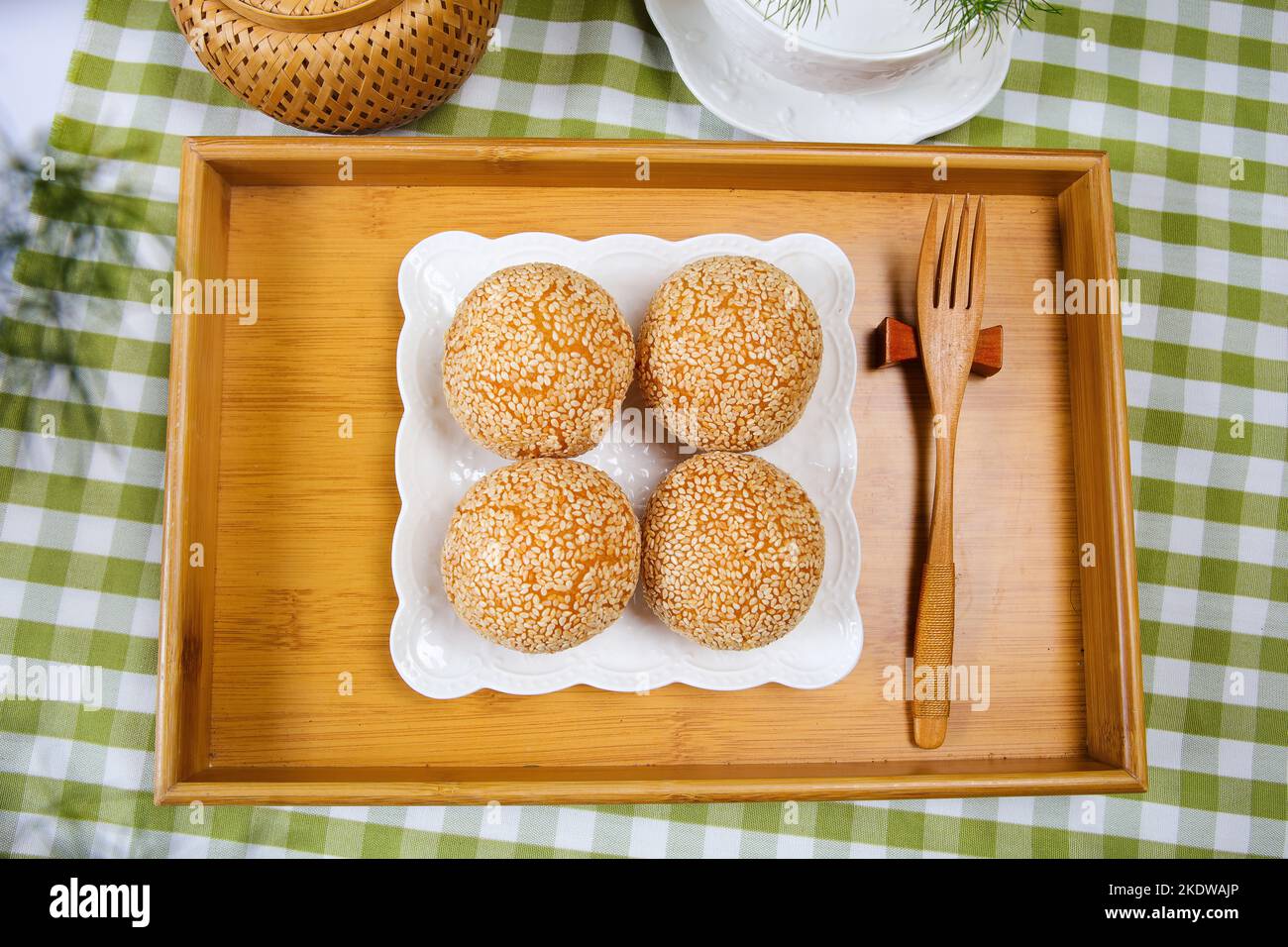 Deep fried sesame seed ball hi-res stock photography and images - Alamy