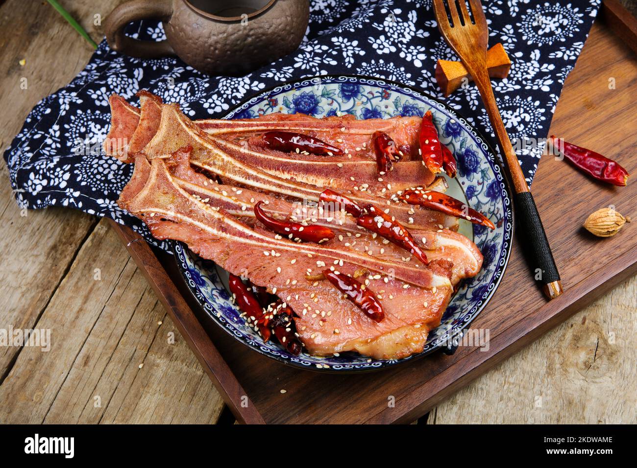 Fried the fan bone Stock Photo - Alamy