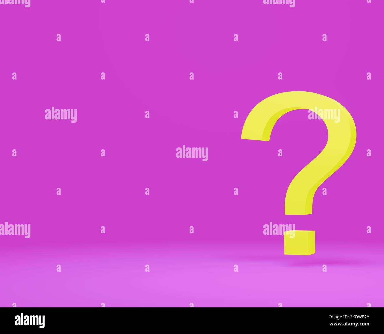 Yellow question mark sign on pink background Stock Photo - Alamy