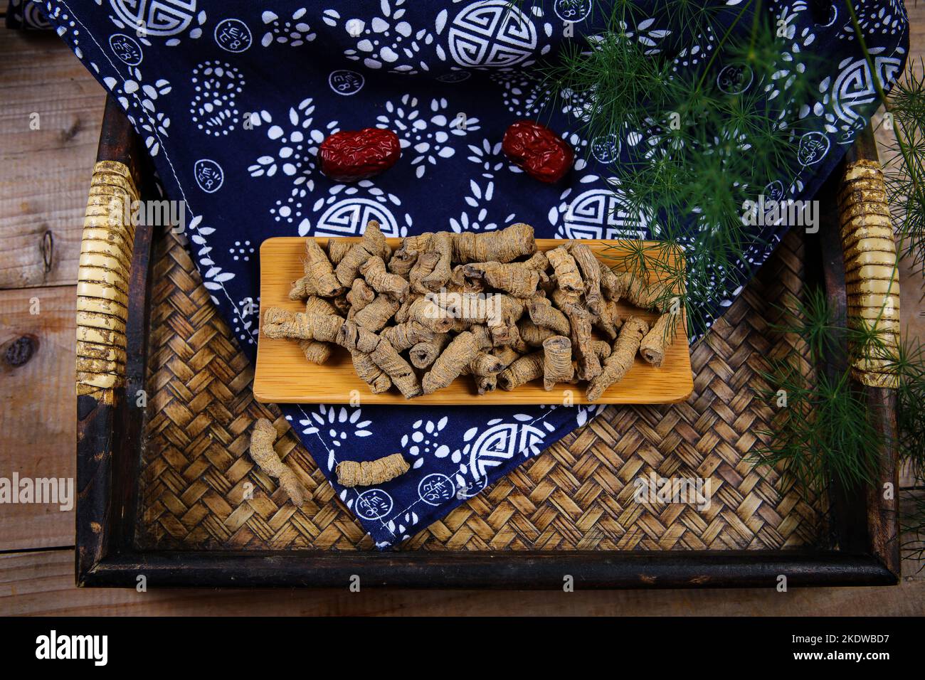 Chinese herbal medicine medicinal indianmulberry root Stock Photo - Alamy