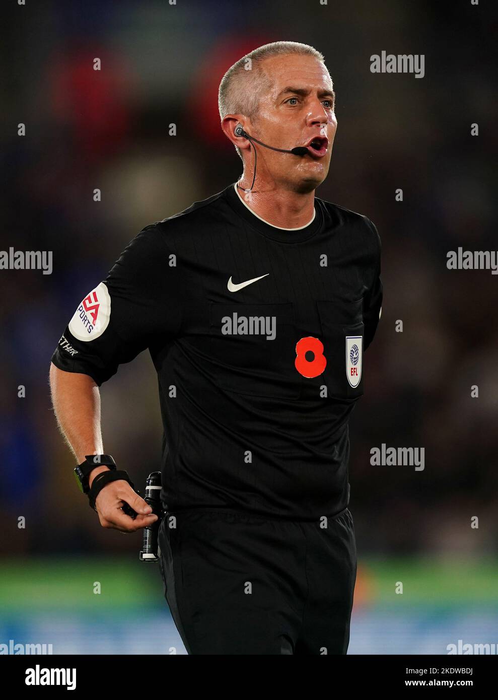 Match referee Darren Bond during the Carabao Cup third round match at ...