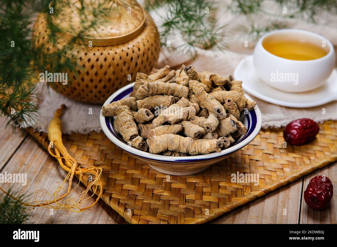 Chinese herbal medicine medicinal indianmulberry root Stock Photo - Alamy