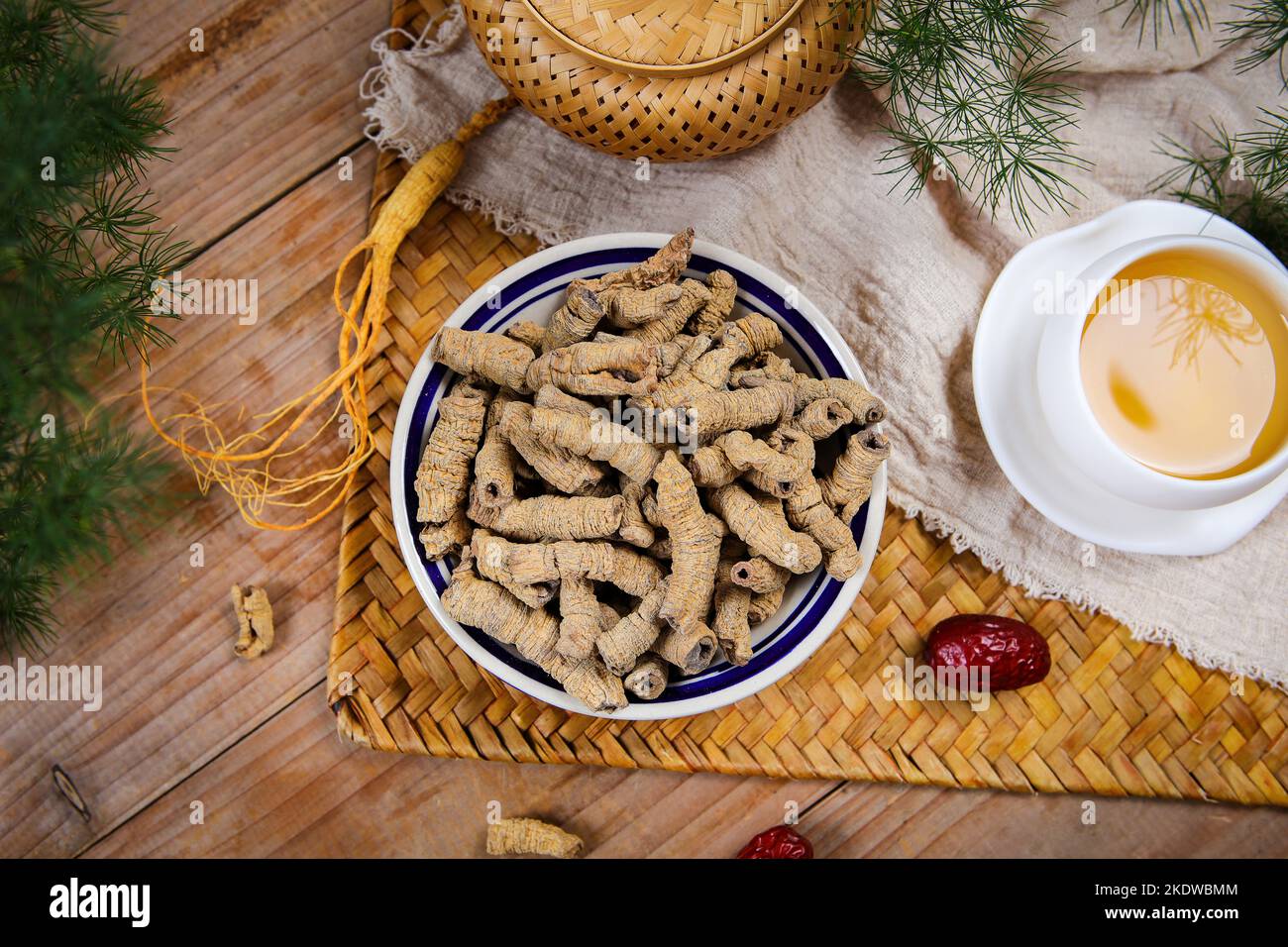 Chinese herbal medicine medicinal indianmulberry root Stock Photo - Alamy
