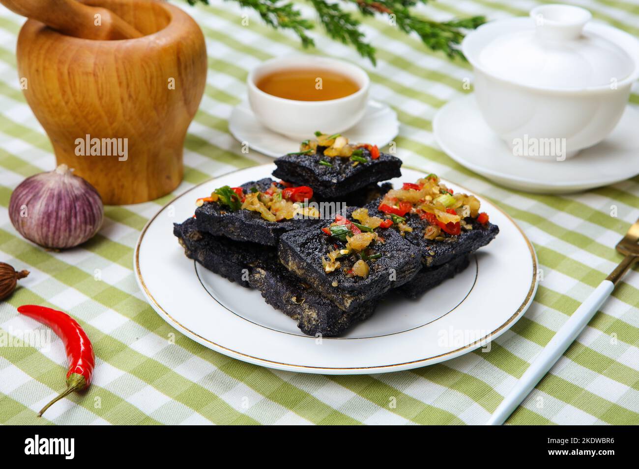 A plate of stinky tofu Stock Photo - Alamy