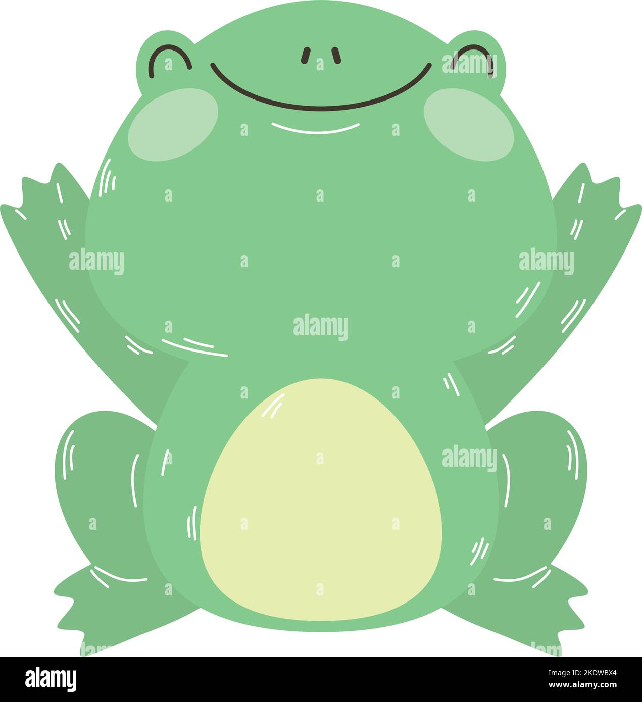 cute green toad animal childhood character Stock Vector Image & Art - Alamy