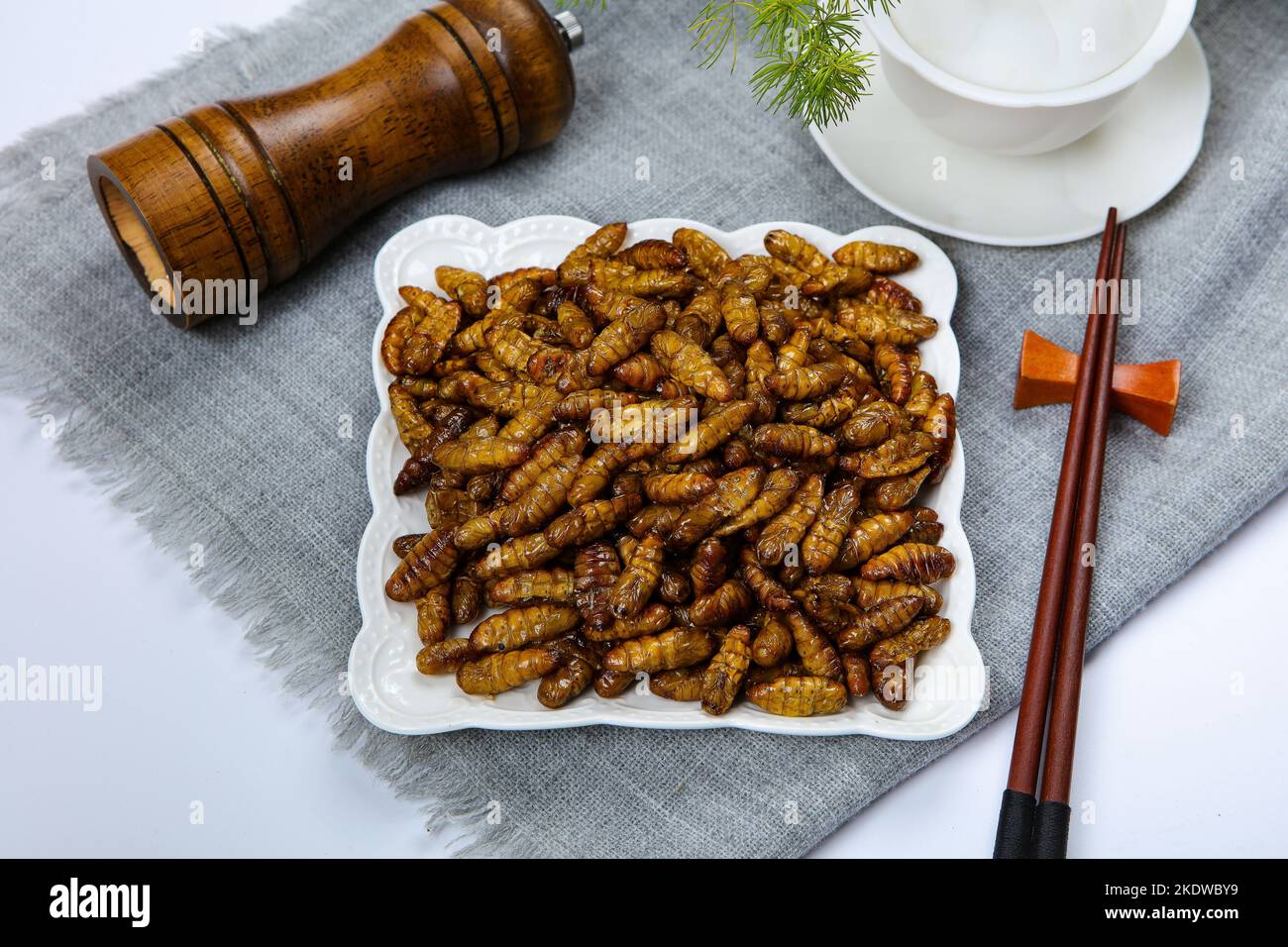 Deep fried silkworm hi-res stock photography and images - Alamy