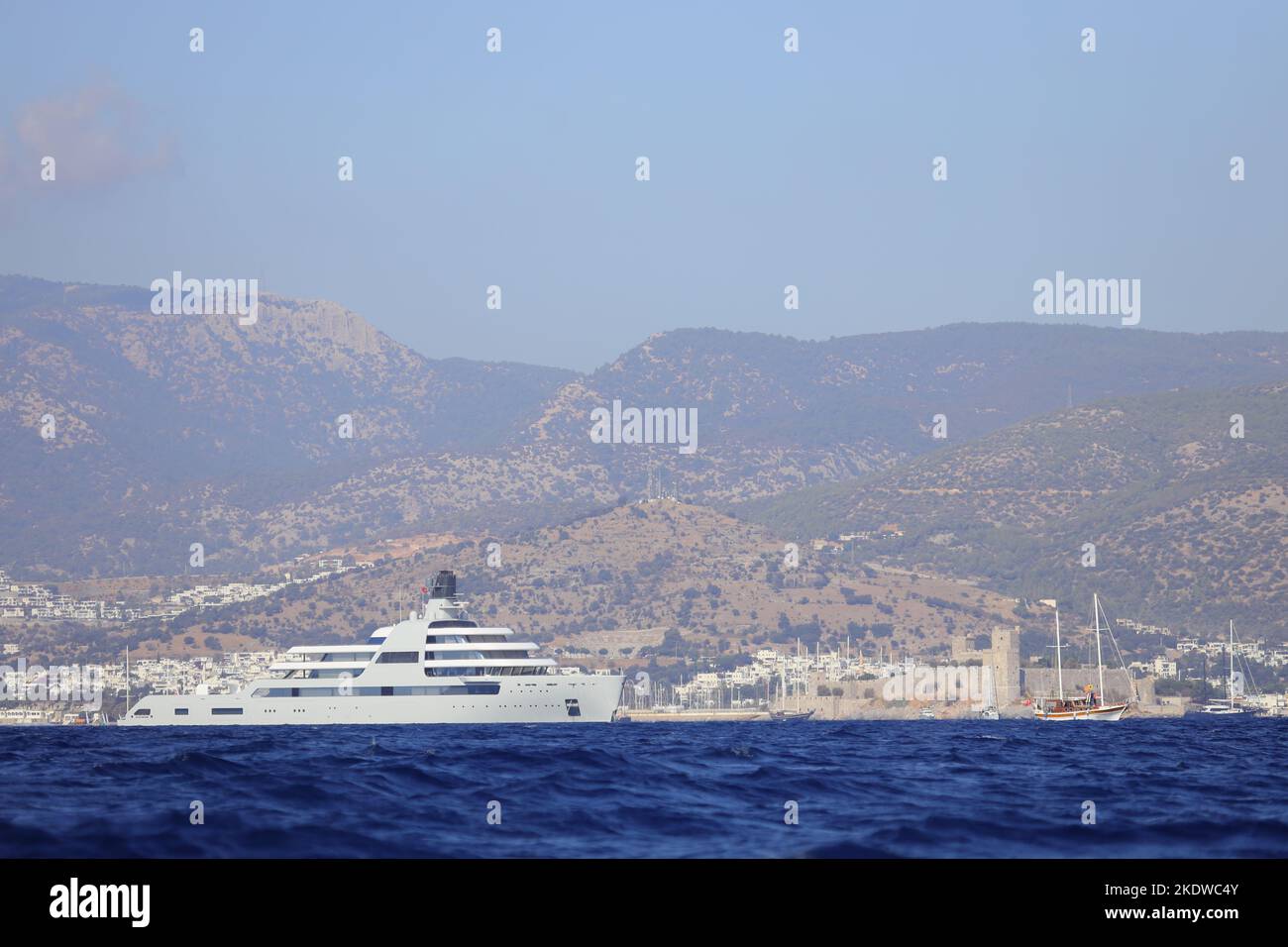 Bodrum, Turkey, 05 November 2022: The giant superyacht Solaris, owned ...