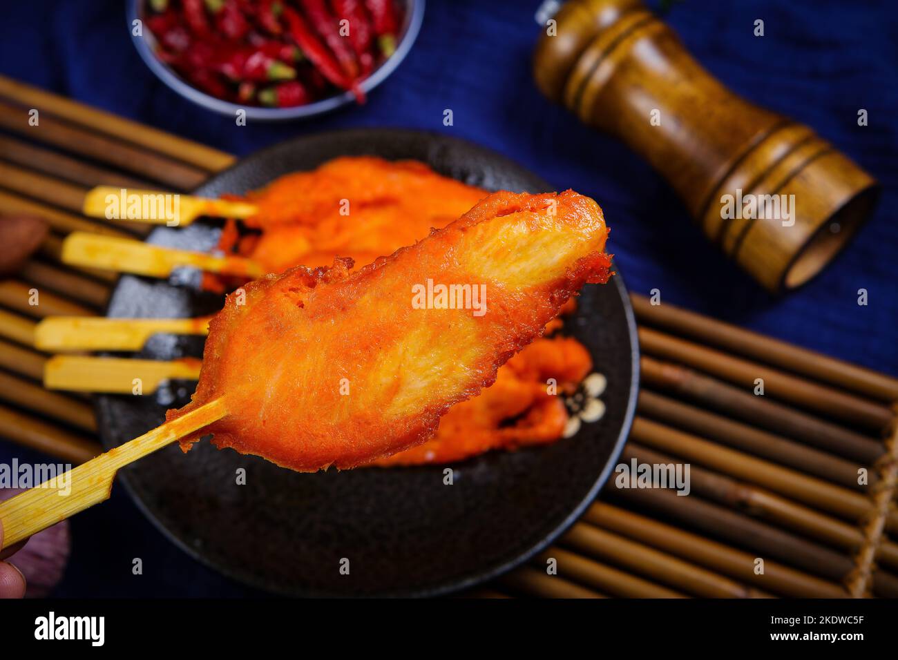 A plate of Fried chicken fillet Stock Photo - Alamy