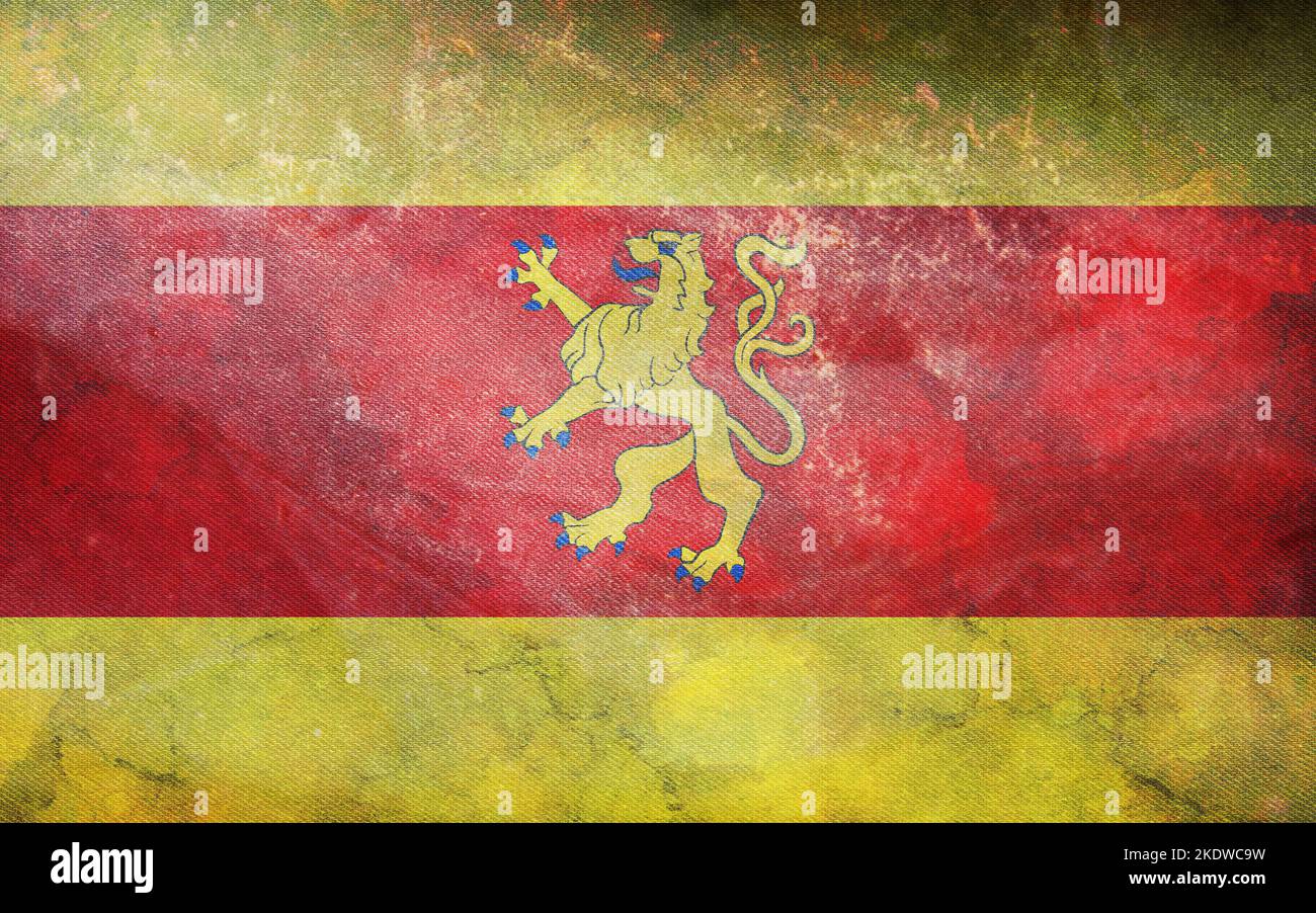 Top view of retro flag Debno urzedowa, Poland with grunge texture ...