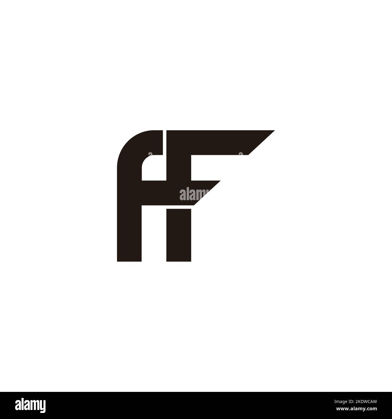 letter ff simple geometric clean logo vector Stock Vector Image & Art ...