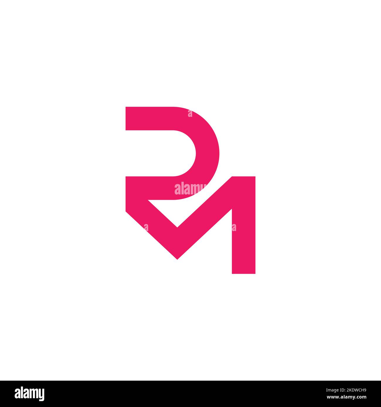 simple geometric letter rm line logo vector Stock Vector Image & Art ...