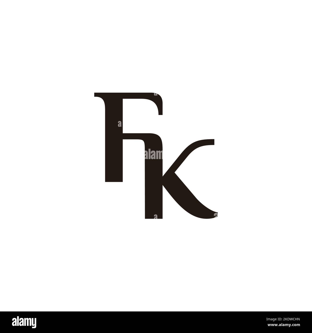 letter fk simple linked font logo vector Stock Vector Image & Art - Alamy