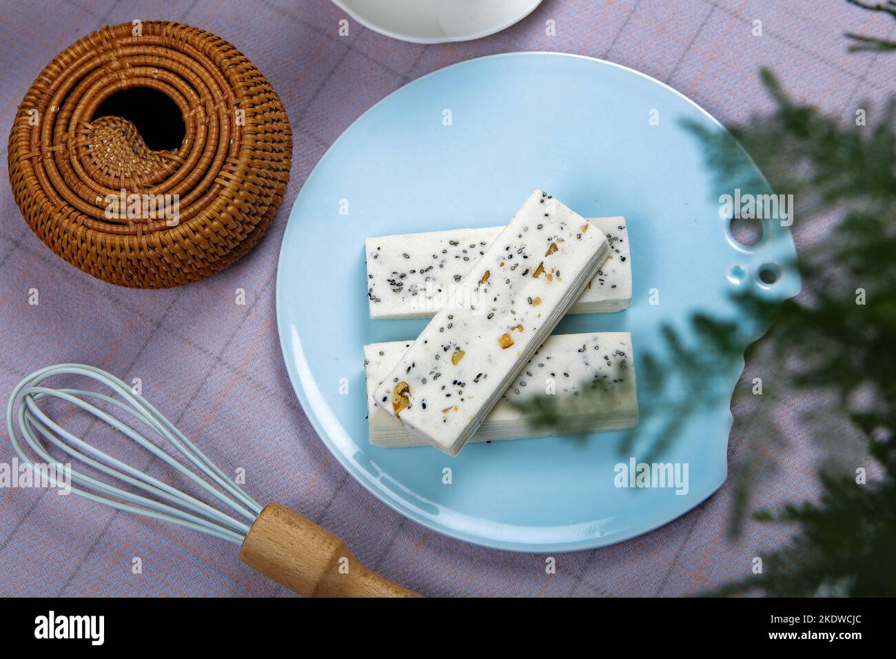 Sweetened rice flour cake hi-res stock photography and images - Alamy