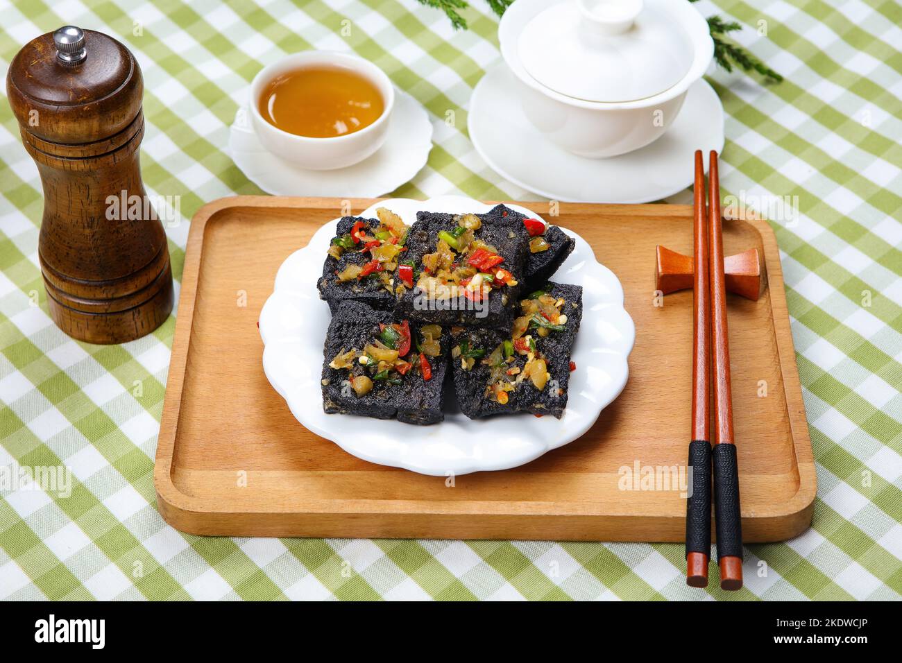 A plate of stinky tofu Stock Photo - Alamy
