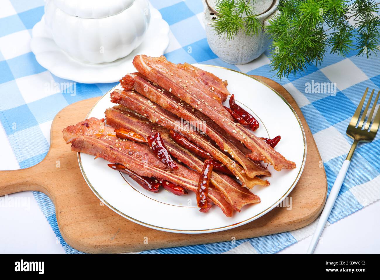 Fried the fan bone Stock Photo - Alamy