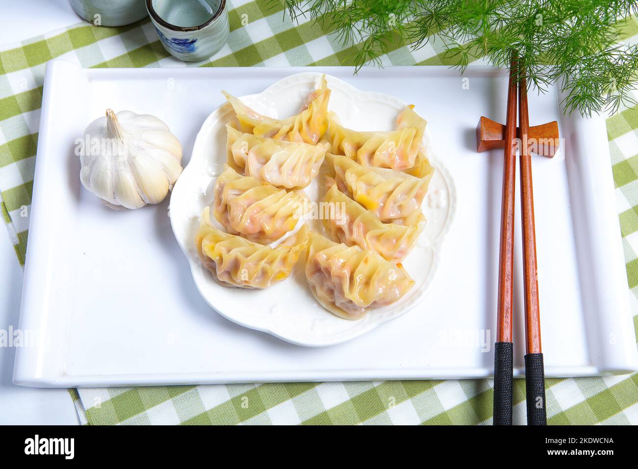 Steamed dumpling with corn Stock Photo - Alamy