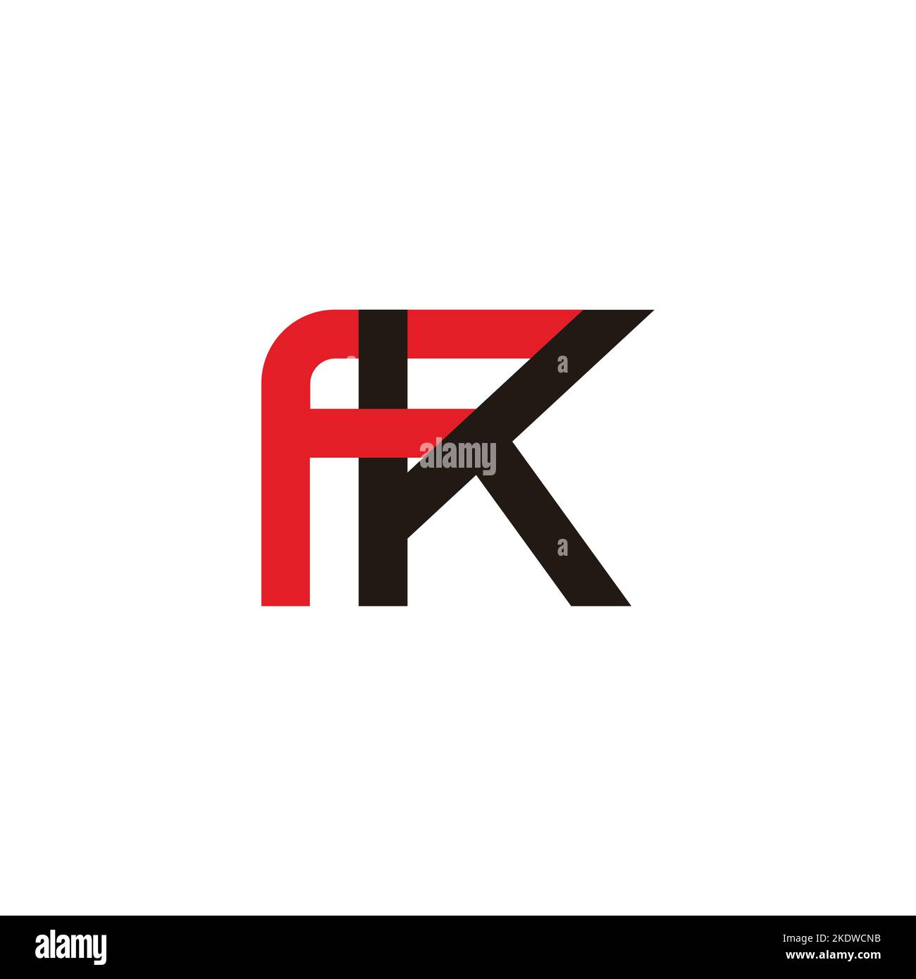letter fk linked colorful simple logo vector Stock Vector Image & Art ...
