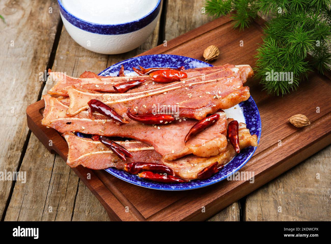 Fried the fan bone Stock Photo - Alamy
