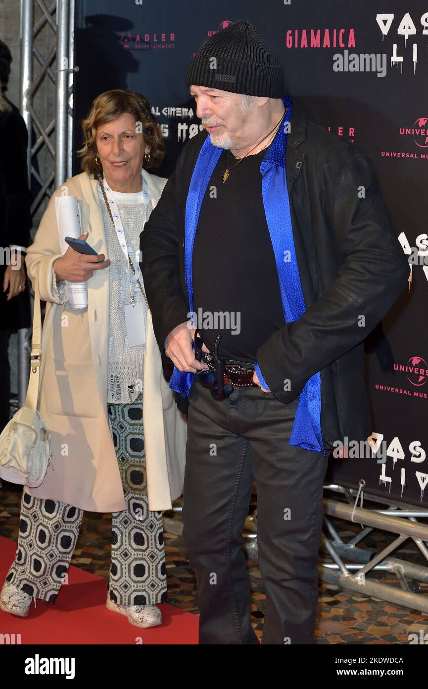 Rome, Italy. 08th Nov, 2022. Vasco Rossiand Tania Sachs attends the ...