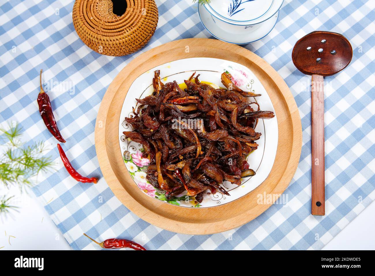 A plate of Fried chicken Stock Photo - Alamy