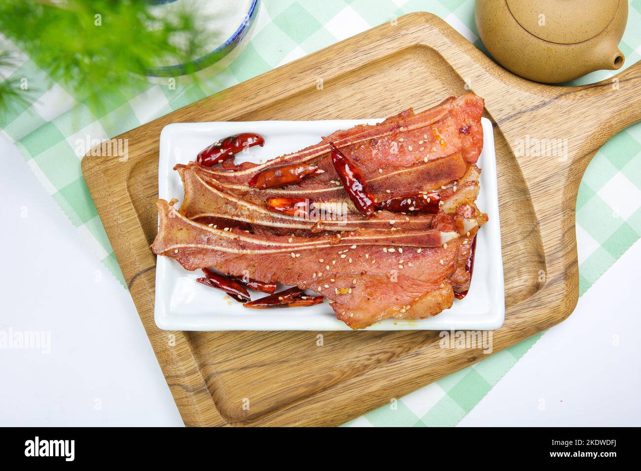 Fried the fan bone Stock Photo - Alamy