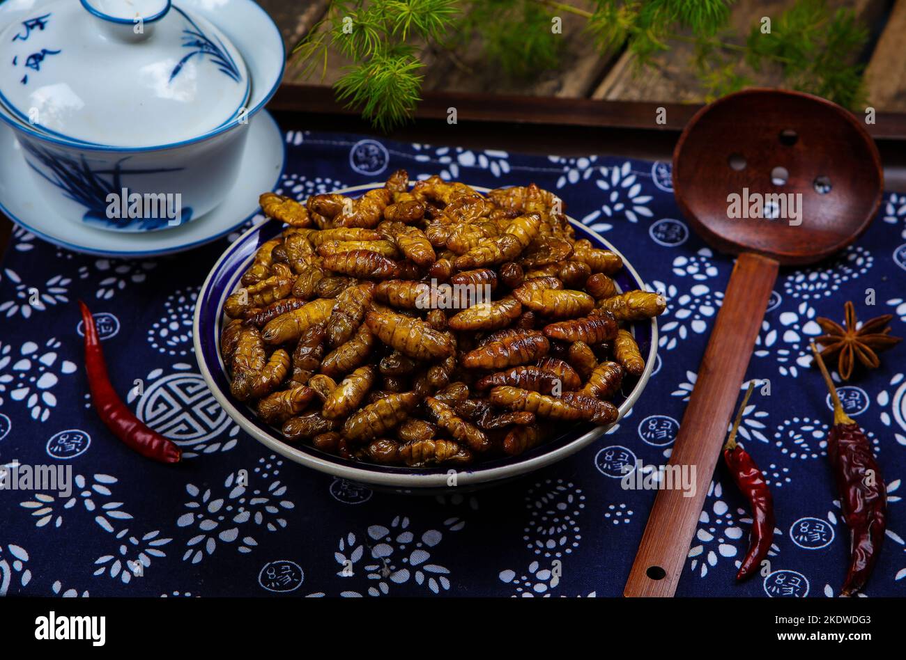 Deep fried silkworm hi-res stock photography and images - Alamy